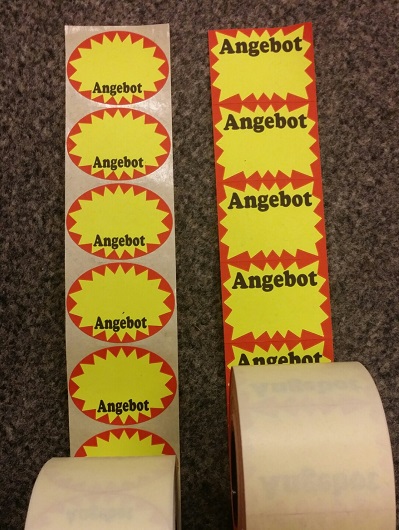 Stickers op rol zijn ideaal voor de retailbranche